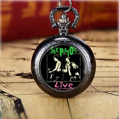 SEXPISTOLS性手枪乐队摇滚周边青少年怀表项链表创意个性礼物表