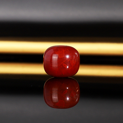 瓦西南红老型珠HL17单珠直径10.6x9mm高货火焰纹散珠满色满肉配珠