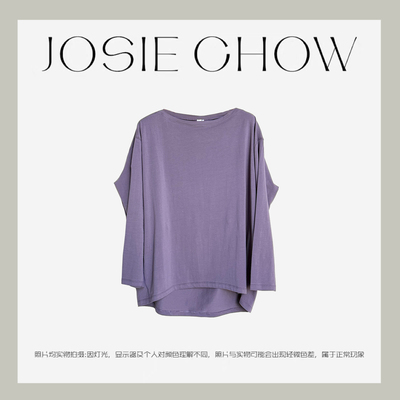 春季新款设计感圆领宽松长袖t恤