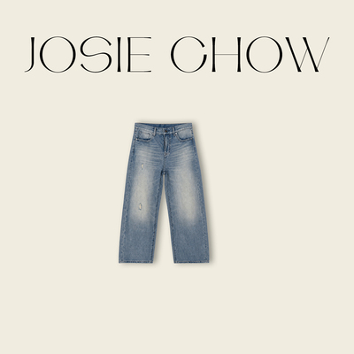 JOSIE CHOW【高端意大利后整】宽松阔腿时尚百搭牛仔裤JC252379
