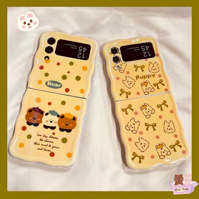 塔成 适用于波点小熊适用三星zflip5手机壳折叠屏翻盖SamsungGal