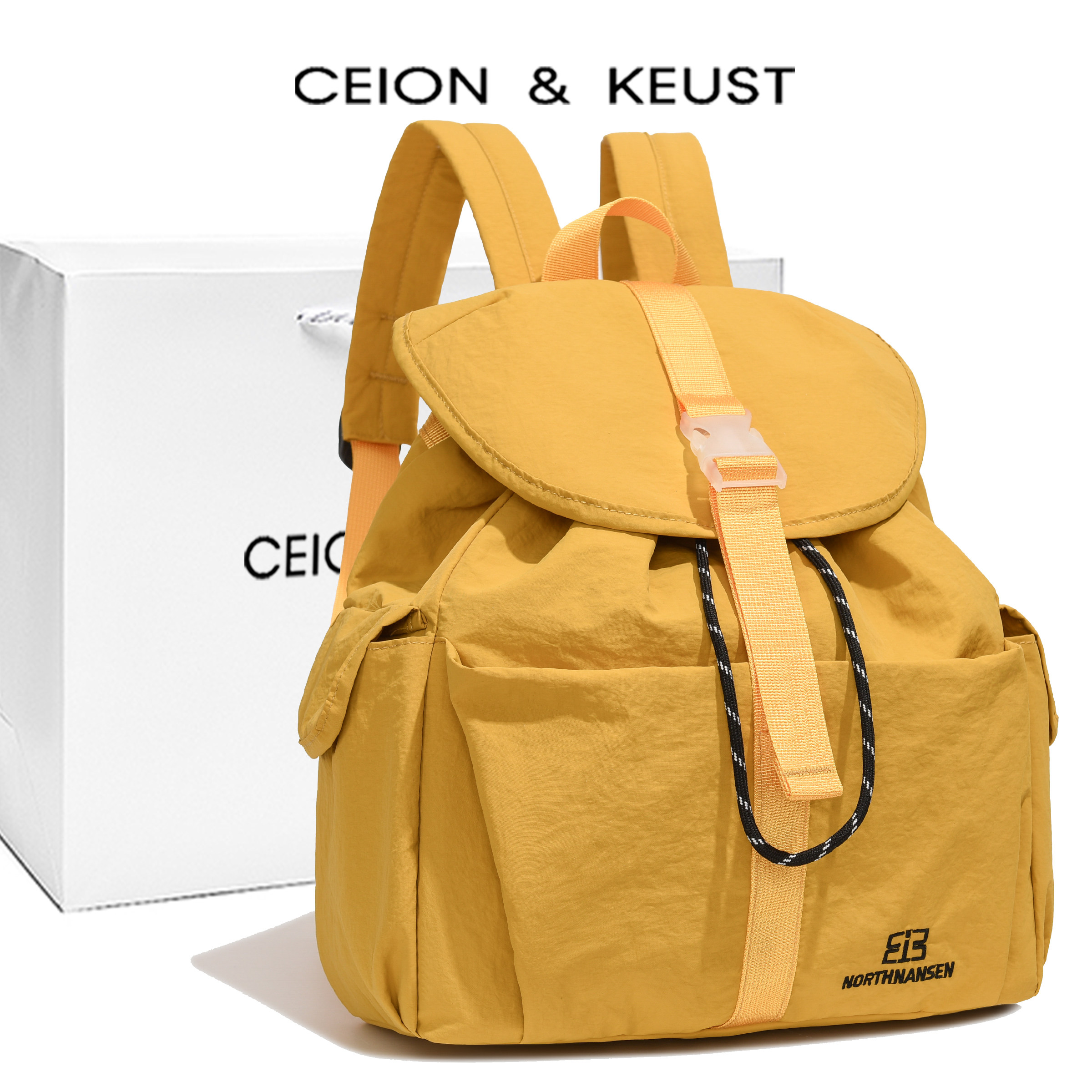 法国CEION & KEUST 女轻便大学生户外双肩包通勤斜挎包旅行背包潮