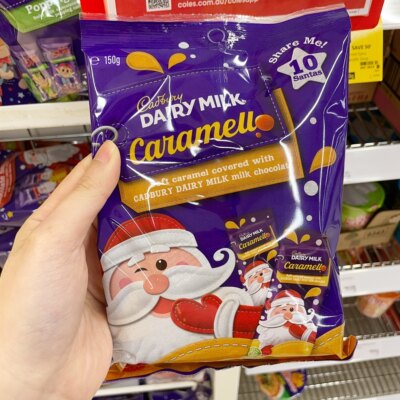 澳洲购直邮cadbury吉百利限量精灵牛奶巧克力圣诞老人棉花糖 144g