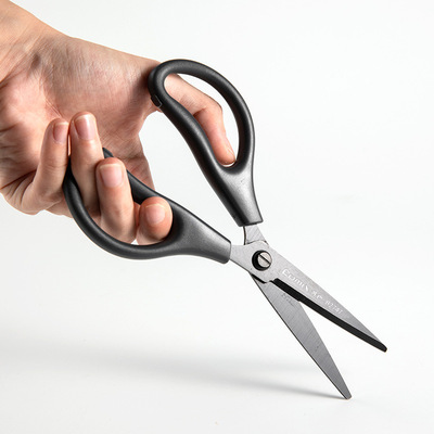 齐心黑刃剪刀b2747办公用锋利裁剪用剪子经典a型剪家用不锈钢