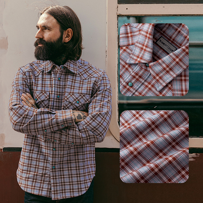 【15.1盎司】MTROBSON 重磅厚实美式复古长袖 美式西部衬衫高密度