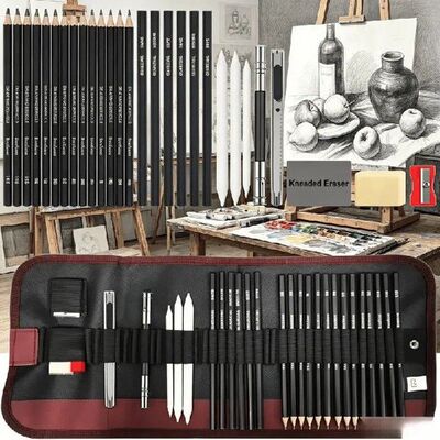 29-Piece Drawing Kit with Portable Pen Case: Includes