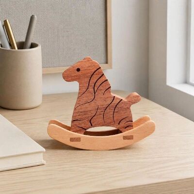 Rocking Horse Aroma Scent Dispenser Desktop Wooden Horse