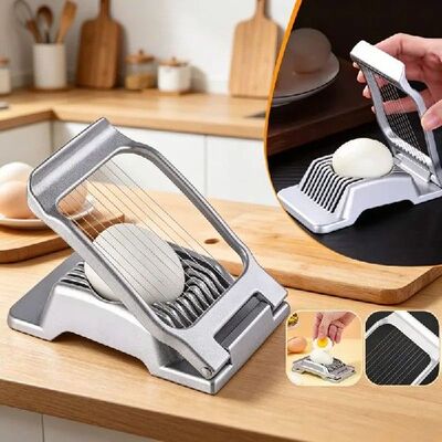 Heavy Duty Aluminum Egg Slicer Stainless Steel Wire Cutter
