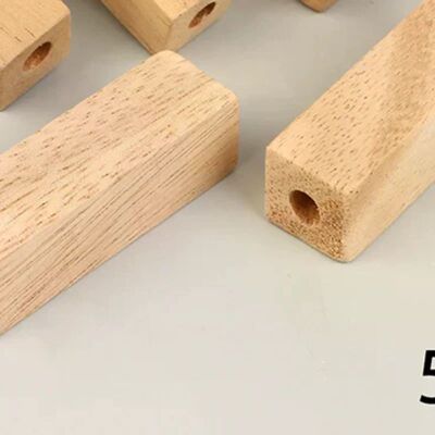 5PCS Pre-Drilled Wood Pen Blanks – Woodturning Kit for DIY