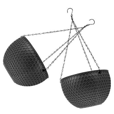 2pcs Hanging Flower Pot Plastic Wall Mounted Garden Planter