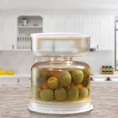 Hourglass Jar Pickle Can Wet and Dry Separator Food Storage