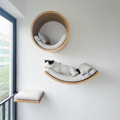 阳台设计专用墙壁式猫爬架组合