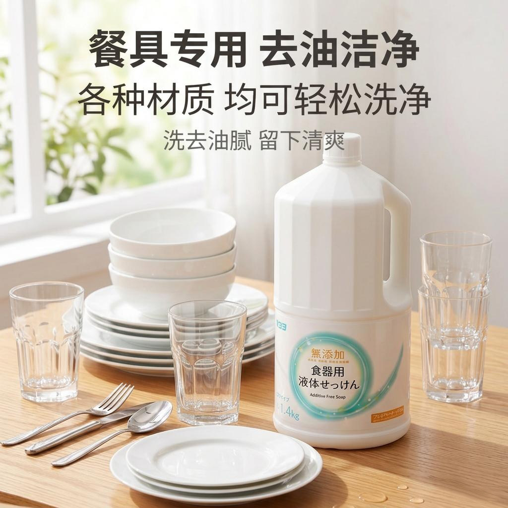 日本进口卡耐优餐具洗洁精大容量去油洁净温和去污去油污渍易漂洗