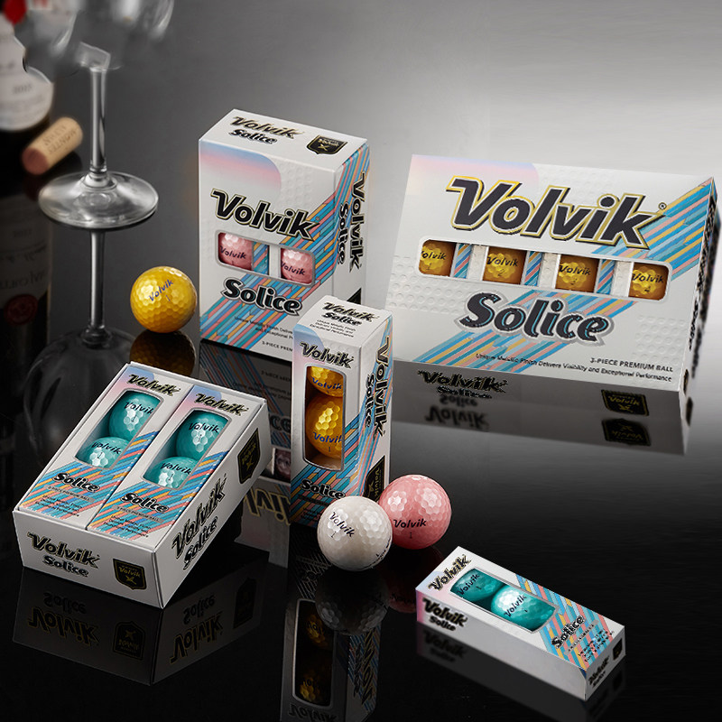 Volvik韩国高尔夫彩球SOLICE三层珠光球6粒/12粒礼盒礼品