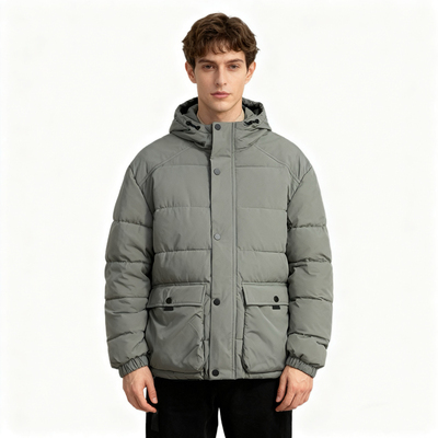 P1451任3件包邮外贸欧美男士休闲棉服冬款连帽宽松百搭时尚棉衣