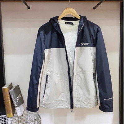 保罗彼得2025男士连帽夹克拼接款