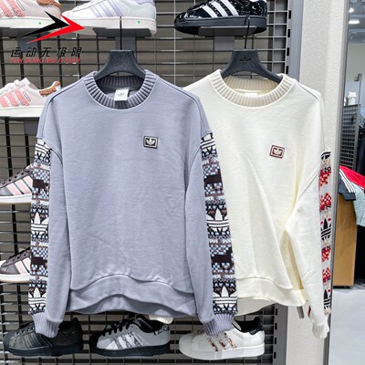 阿迪达斯三叶草女装2026新年款运动宽松卫衣套头衫 IA8930 IA8931