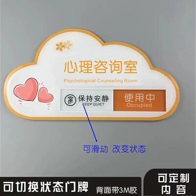 心理咨询室高档门牌亚克力材质