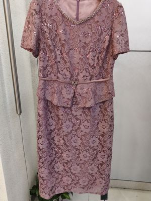 专柜正品JR8203时尚气质简约V领亮片刺绣短袖连衣裙2026夏新女款