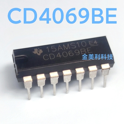 CD4069  CD4069BE 全新原装 六非门/反相器 封装PDIP-14