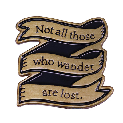 not all those who wander are lost Book lovers brooch gift