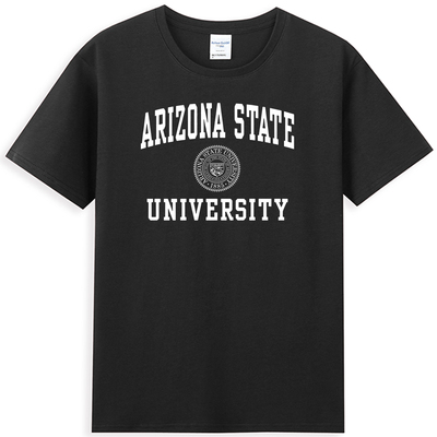 亚利桑那州立大学 arizona state university圆领美式T恤短袖纯棉