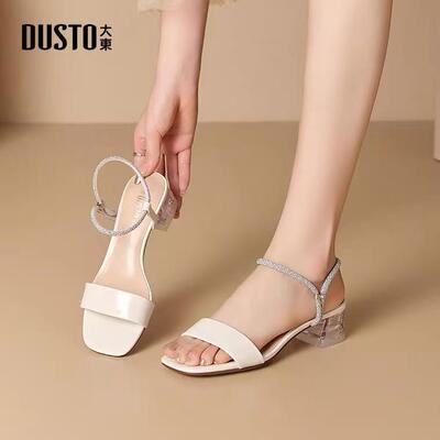 2024夏季新款时尚休闲一字带凉鞋