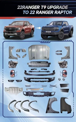 适用于22-24年福特ranger T9改装Raptor款前杠后杠轮眉叶子板套件
