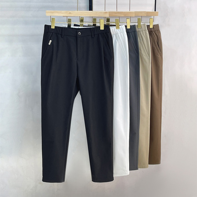 肌理斜纹松紧腰设计休闲通勤