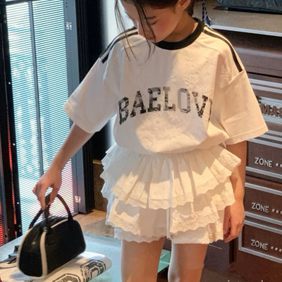 熙爱2025春夏新款中大女童洋气时髦裙子百搭蛋糕裙裤25968