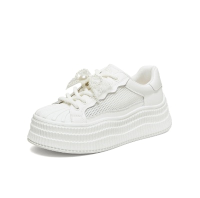 专柜正品他她2026夏新款女鞋小白鞋时尚休闲百搭厚底板鞋G3U01BM6