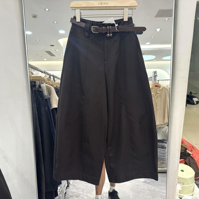 开心依典3061高级感腰带休闲裤