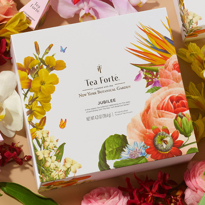Tea Forte-Tea Chest Jubilee精致金字塔茶包礼盒红绿花草茶40包