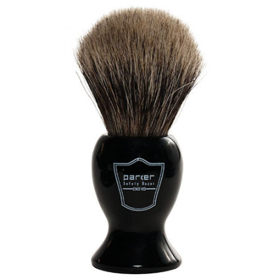 Parker-美国帕克 BKPB 纯獾毛 仿乌木长手柄 剃须刷 含刷架