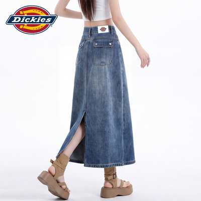 Dickies帝酷适复古蓝牛仔半身裙Y