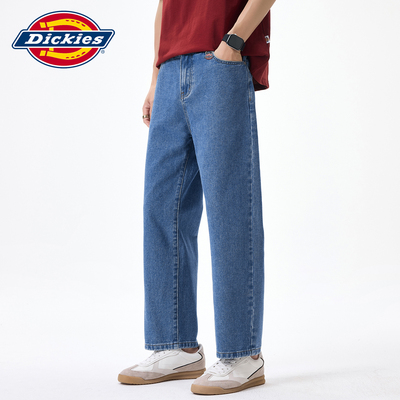 Dickies新款美式直筒九分牛仔裤