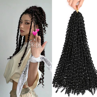 钩针拉美卷泡面头假发脏辫小卷