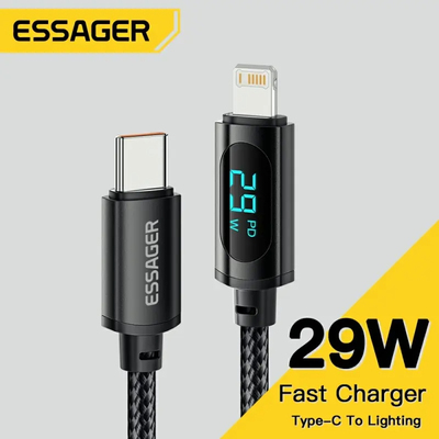 Essager 7A PD 100W USB Type C Cable For iPhone iPad Macbook Xiaomi poco Samsung Honor Oneplus Huawei