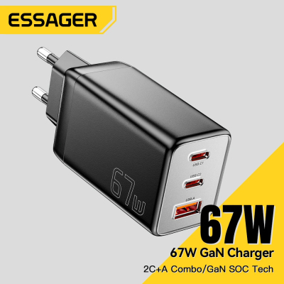 Essager 67W GaN USB Type C Charger For Samsung QC 4.0 PD 3.0 iPhone 15 14 13 Pro Huawei Phone Laptop