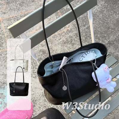 333Studio韩国小众全秀林同款托特包头层牛皮通勤简约单肩腋下包