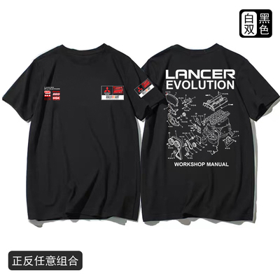 纯棉短袖T恤JDM汽车文化衫