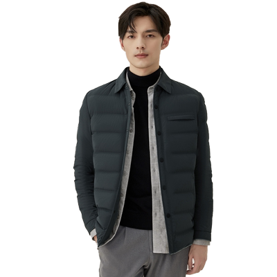 ziozia时尚鹅绒翻领轻薄羽绒服