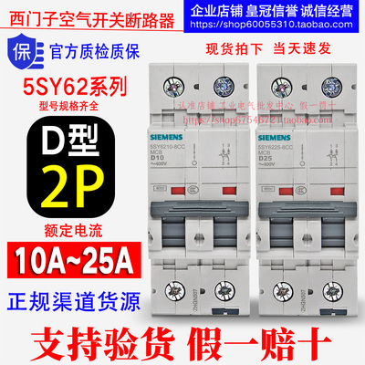 西门子2P断路器D型空气开关5SY62