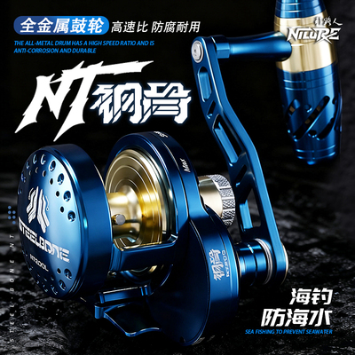 引路人钢骨NT300海钓慢摇鼓轮