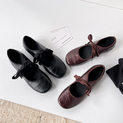 清酒羊皮通勤百搭浅口单鞋