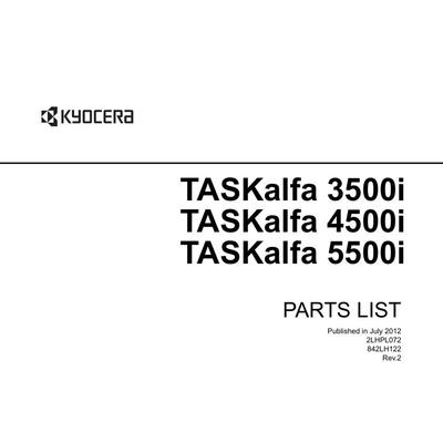 京瓷 TASKalfa 3500i 4500i 5500i 黑白机英文零件手册