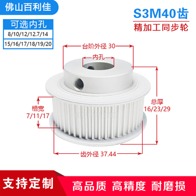 FSBLJ同步轮S4M40齿铝氧化现货