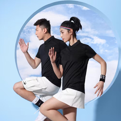 极速跨境工作服广告衫刺绣印制logoPolo衫翻领t恤企业文化衫