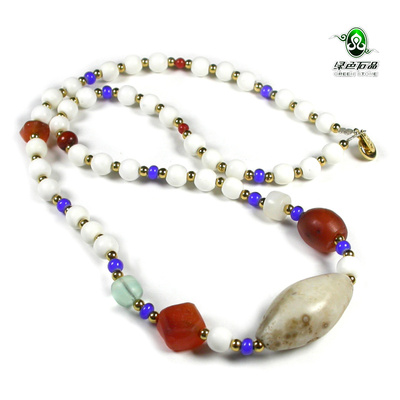 原创珠宝保真缠丝玛瑙项链