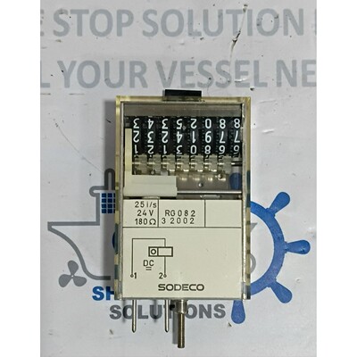 Sodeco RG082 面板安装计数器 25 i/s 24V 180Ω